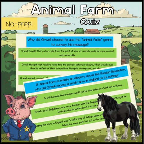 Engage and Excel: Animal Farm Quiz for GCSE English Literature ...