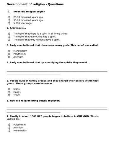 Development of religion new curriculum | Teaching Resources
