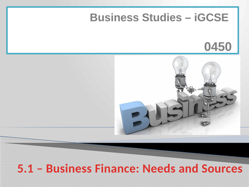 Section 5-Financial Information and Decisions-IGCSE Business-0450 ...
