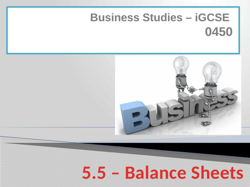 Section 5-Financial Information and Decisions-IGCSE Business-0450 ...