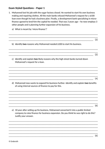 Section 5-Financial Information and Decisions-IGCSE Business-0450 ...