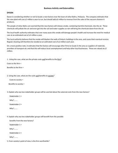 Section 6-External Influences on Business Activity-IGCSE Business-0450 ...