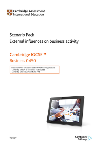 Section 6-External Influences on Business Activity-IGCSE Business-0450 ...