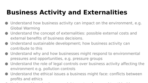Section 6-External Influences on Business Activity-IGCSE Business-0450 ...