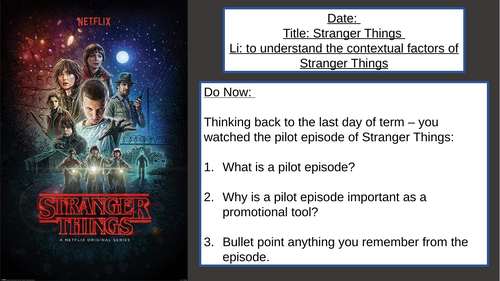 Media Studies A-Level OCR - Stranger Things | Teaching Resources