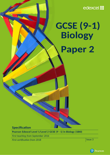 Edexcel GCSE Biology Paper 2 Knowledge Organiser | Teaching Resources