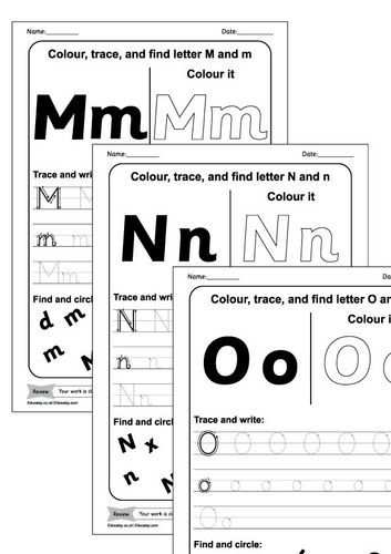 Uppercase and Lowercase Alphabet Tracing Preschool Kindergarten ...