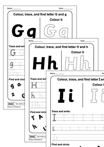 Uppercase and Lowercase Alphabet Tracing Preschool Kindergarten ...