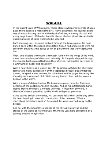 Fantastic Flying Books of Mr Morris Lessmore - Year 5 writing ...