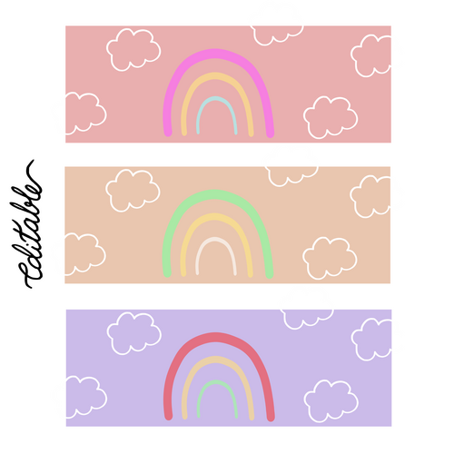 Printable Free Rainbow Student Name Labels, Cubbies Labels, Book Bin ...