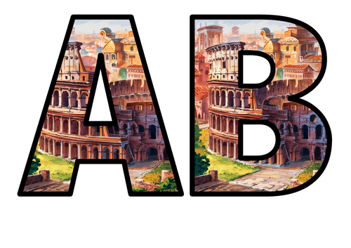 NEW ITALY - ROME EUROPE Capital City Lettering Set Instant Display ...