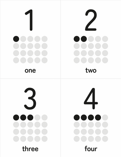 Number Flashcards, Number Matching, Numbers 0-20 with Ten Frame ...