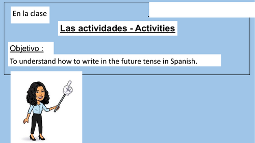 SPANISH - Las actividades (Activities) in the near future tense ...