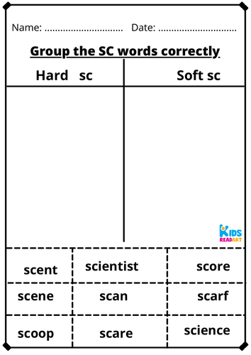 HARD & SOFT SC WORKSHEETS | Teaching Resources