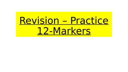 GCSE RE 12-Markers | Teaching Resources