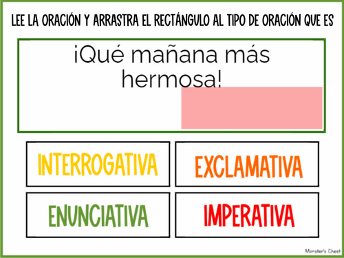 Types of Sentences in Spanish Tipos de Oraciones Gramatica Grammar ...