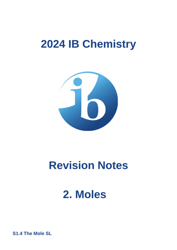 2024 IB Chemistry 2. Moles Revision Notes | Teaching Resources