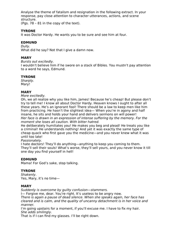 Long Day's Journey Into Night | Lesson Six | Drama Analysis | Eugene O ...