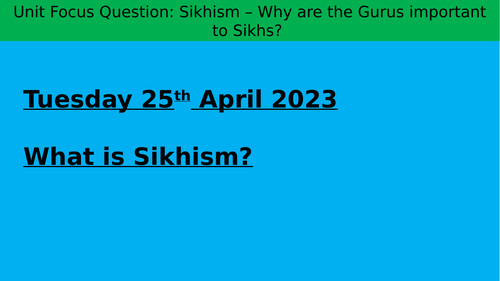 Sikhism Introduction | Teaching Resources Sikhism Introduction | Teaching Resources