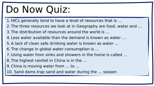 The Last Stretch - The Challenge of Resource Management AQA GCSE ...