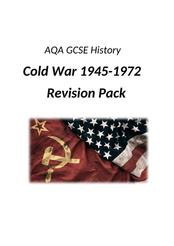 AQA 9-1 Conflict and Tension (Cold War) Revision Pack | Teaching Resources