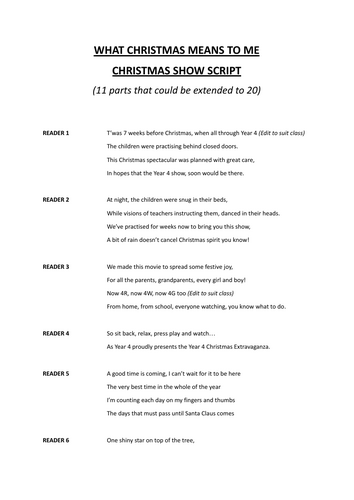 Script: What Christmas Means | Teaching Resources