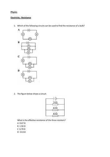 NEW Electricity Worksheets Bundle (4 NEW Worksheets 90+ Questions ...