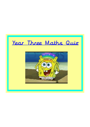 Year 3 Maths Quiz (End of Year/GL Prep) | Teaching Resources