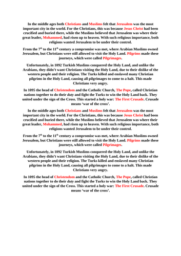 The First Crusade | Teaching Resources