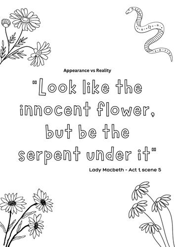 Macbeth Revision Quotes Mindful Colouring Key Themes Ambition ...