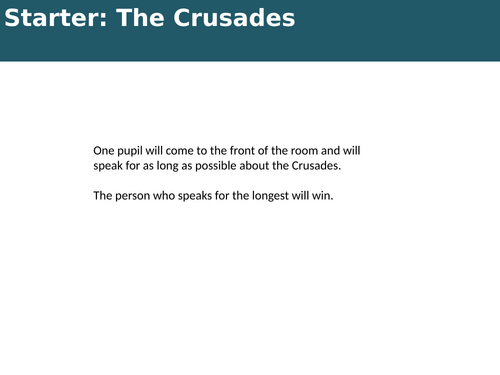 Religion in Middle Ages and Crusades KS3 | Teaching Resources