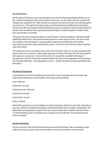 Nazi Germany KS3 | Teaching Resources