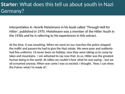 Nazi Germany KS3 | Teaching Resources