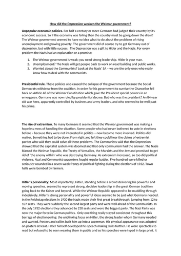 Nazi Germany KS3 | Teaching Resources