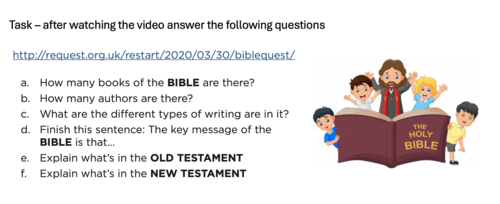 Introducing the Bible Year 3 KS2 Lesson | Teaching Resources
