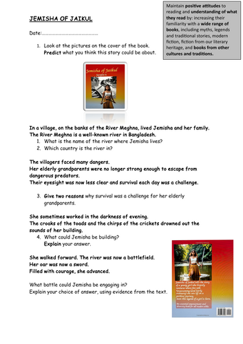 Jemisha of Jaikul Reading Comprehension Years 4/5/6 | Teaching Resources