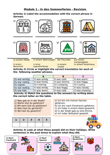 Stimmt 2 - Module 1 Revision Booklet | Teaching Resources