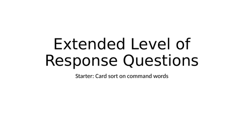 AQA Extended response questions for Chemistry and Trilogy Chemistry ...