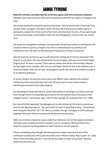 Long Day's Journey Into Night | Lesson Seventeen | Drama Analysis ...