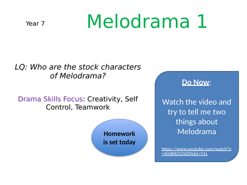 Melodrama PowerPoint - Half Term | Teaching Resources