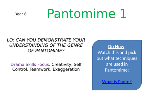 Pantomime PowerPoint - Half Term | Teaching Resources
