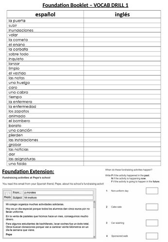 GCSE VOCAB DRILLS WITH MEMORY AIDS 1 (LEARN 30 KEY VOCAB IN AN HOUR ...