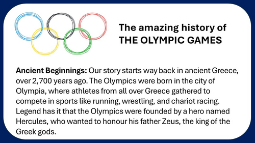 Olympic Games assembly | Teaching Resources