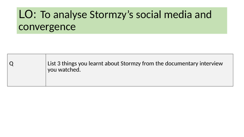 Stormzy scheme of work - Media | Teaching Resources