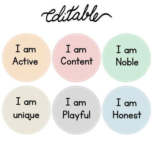 Free Printable Boho Student Affirmation Labels, Positive Affirmation ...