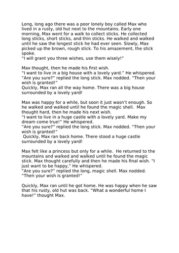 Talk for Writing - The Magic Shell - Wishing Tale | Teaching Resources