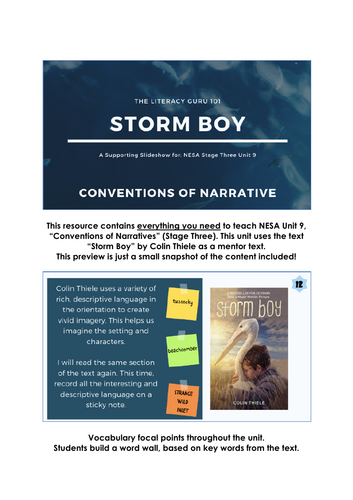 HUGE Supporting Slideshow - Stage 3 Unit 9 NESA Unit - Storm Boy ...
