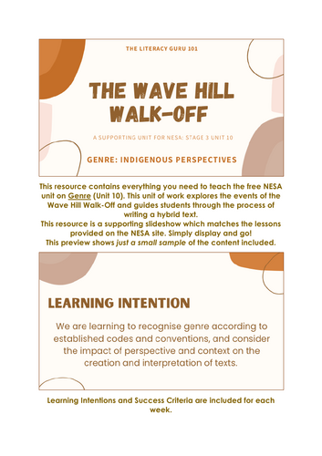 HUGE Supporting Slideshow - Stage 3 Unit 10 NESA Unit - Wave Hill Walk ...