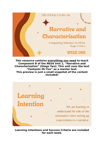 HUGE Supporting Slideshow - Stage 2 NESA Unit 1 - Fantastic Mr Fox ...