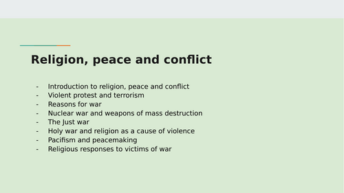 Religion, peace and conflict revision PowerPoint | Teaching Resources
